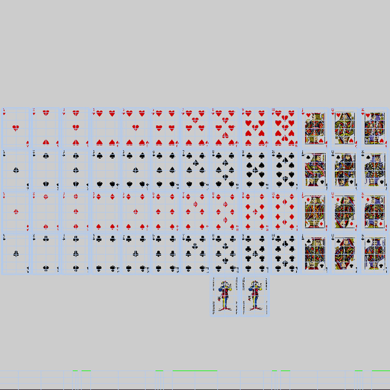 poker cards animation 3d model