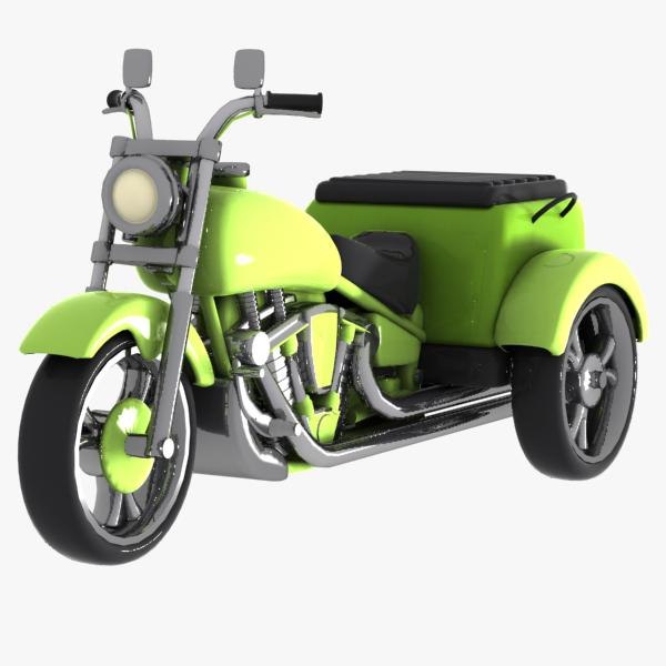 cartoon motorized tricycle 3ds