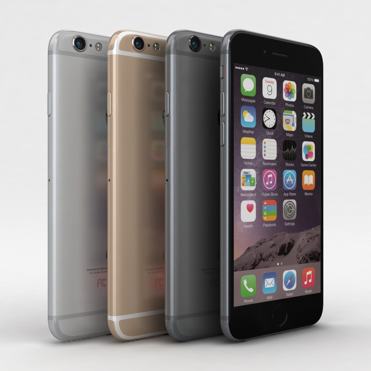 apple iphone 6 colors c4d