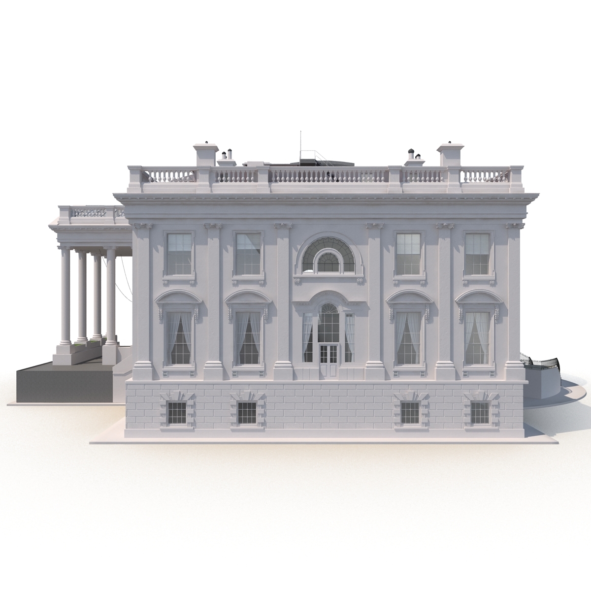 white house 3d model