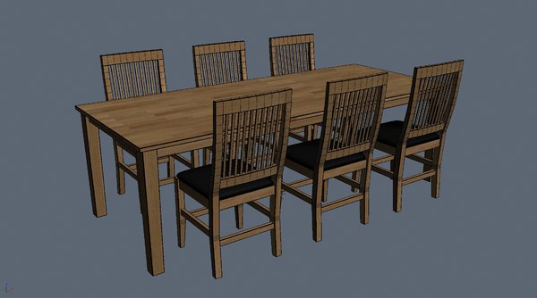 large kitchen table 3d model