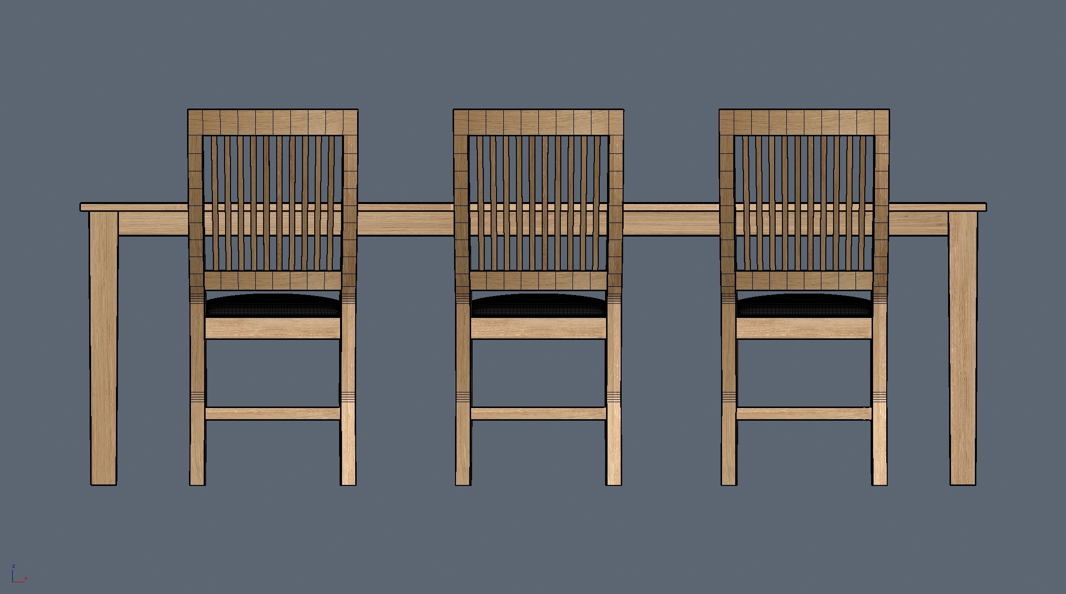 large kitchen table 3d model
