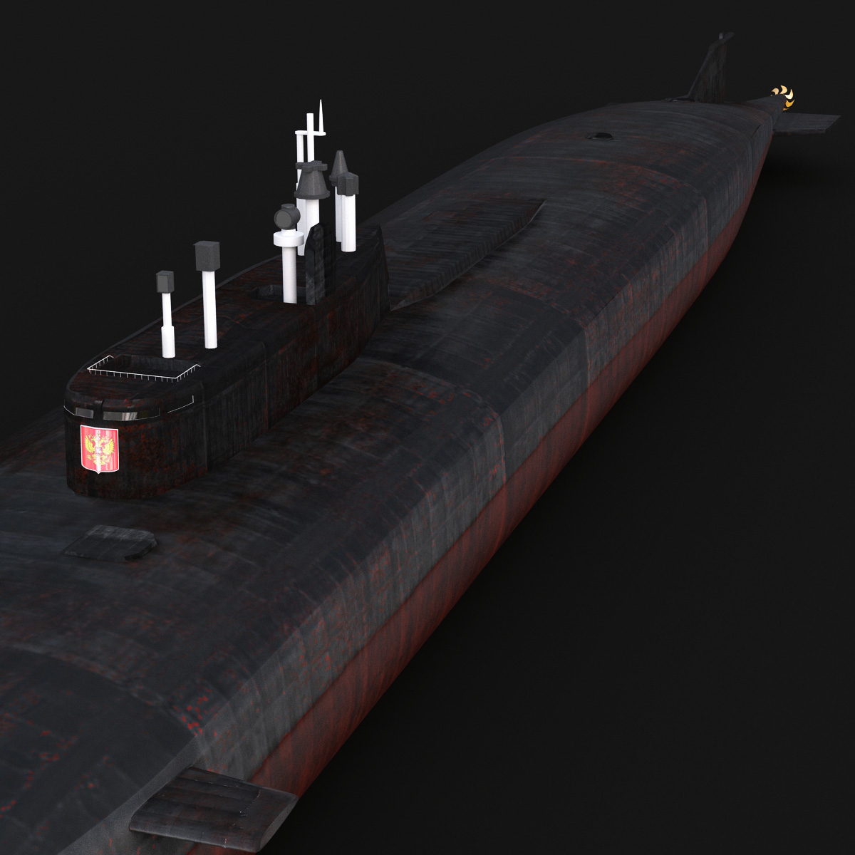 3ds max oscar-class submarine
