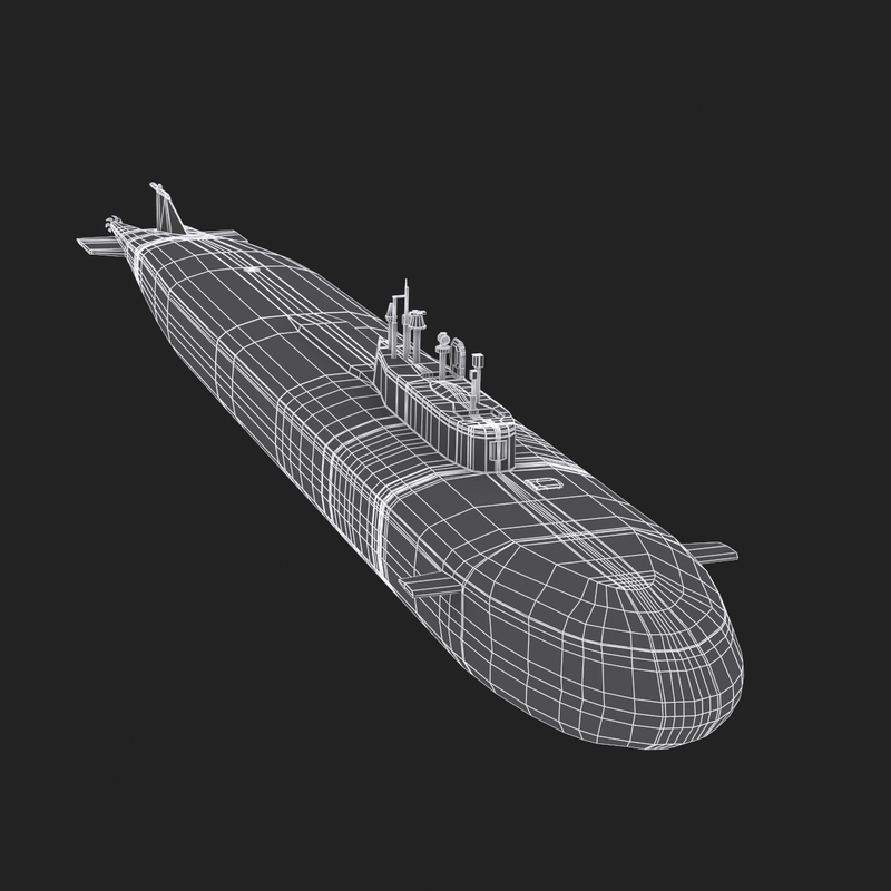 3ds max oscar-class submarine
