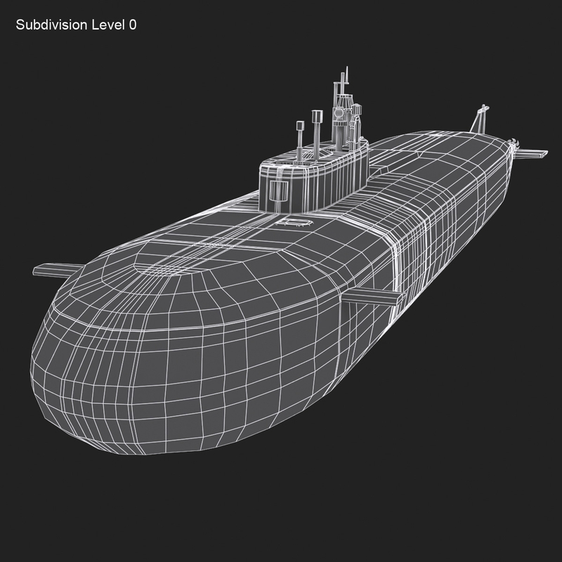 3ds max oscar-class submarine