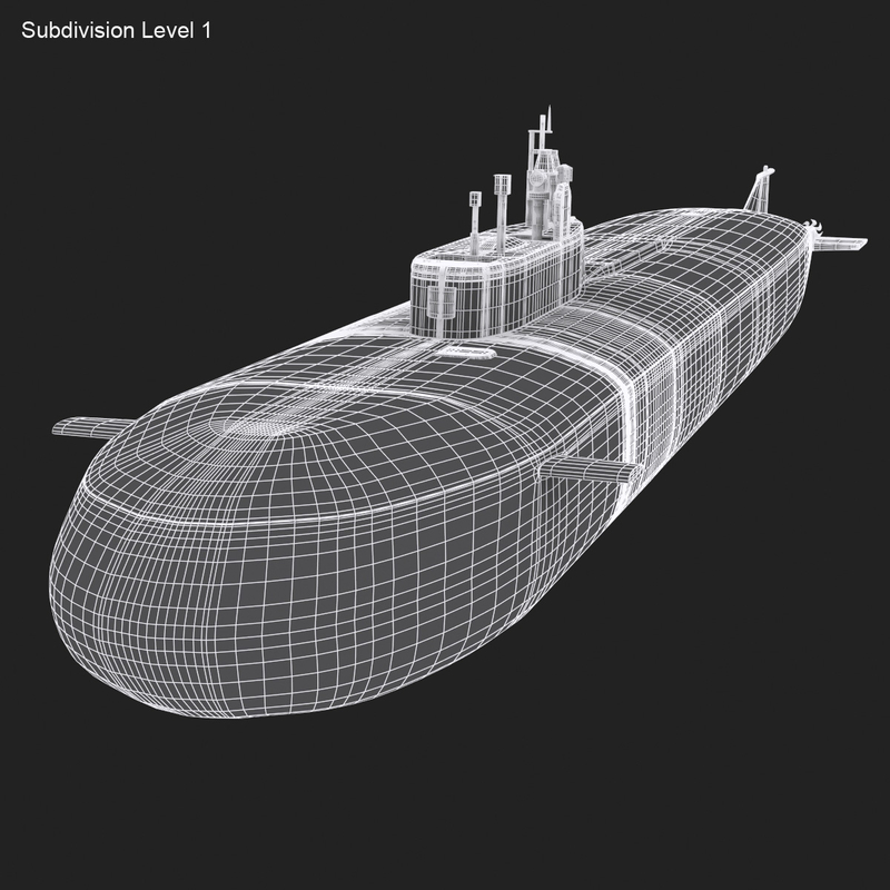 3ds max oscar-class submarine