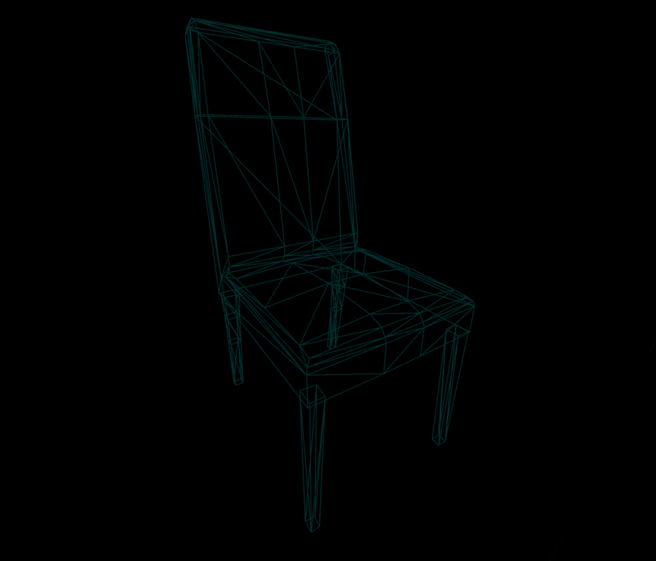 3d model of chairs set 02
