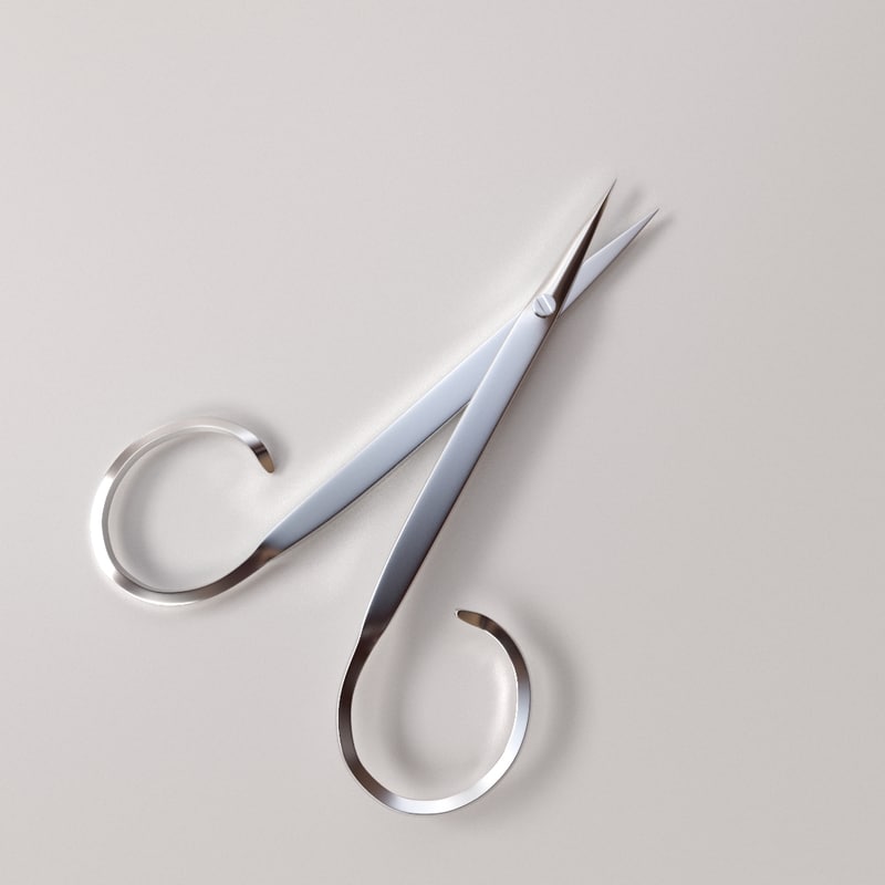 3d model cuticle scissors
