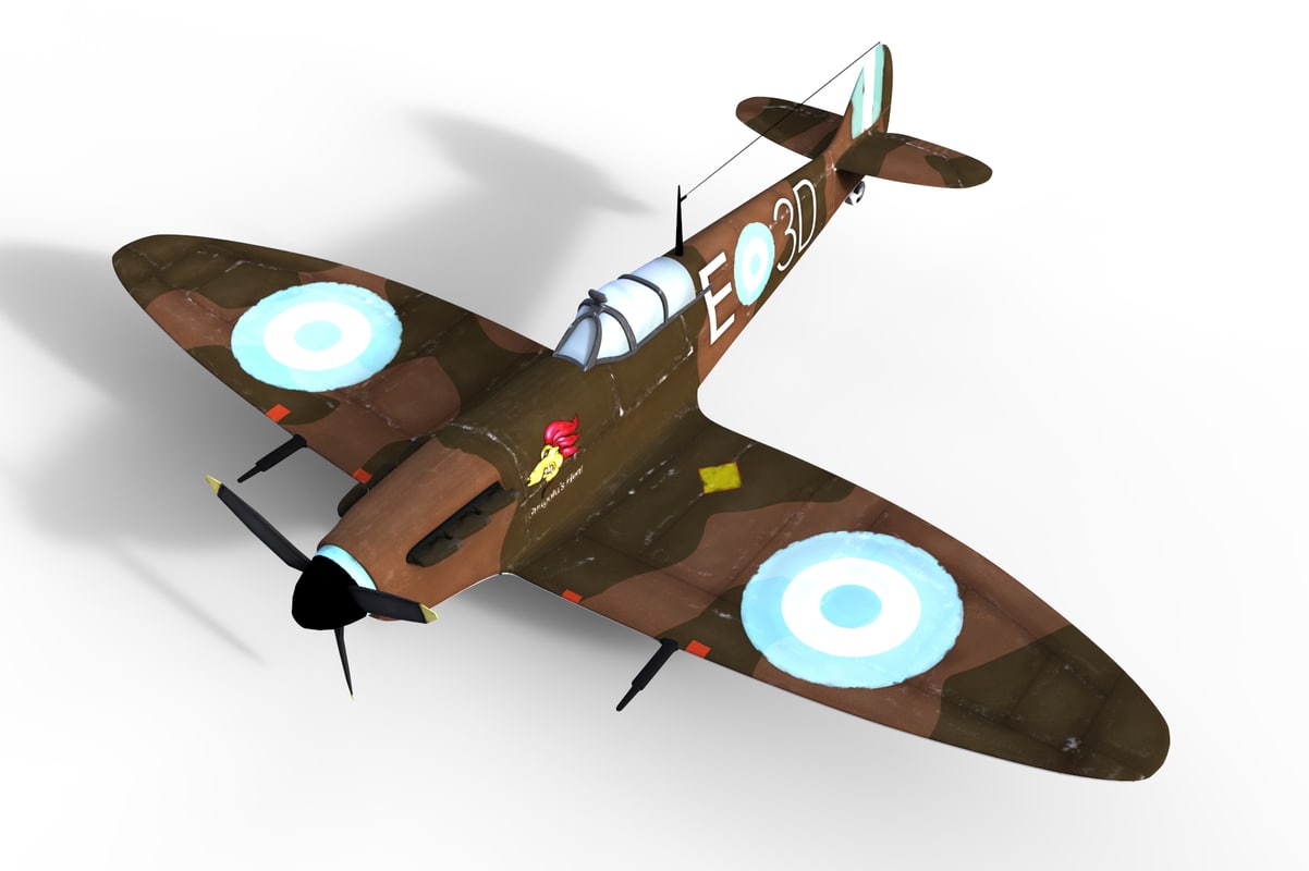 spitfire mkii 3d obj