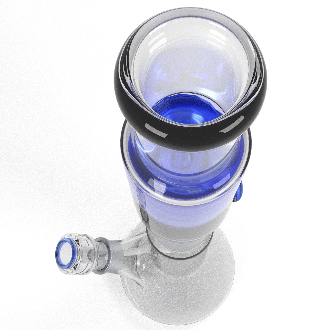 3d beaker shaped glass bong