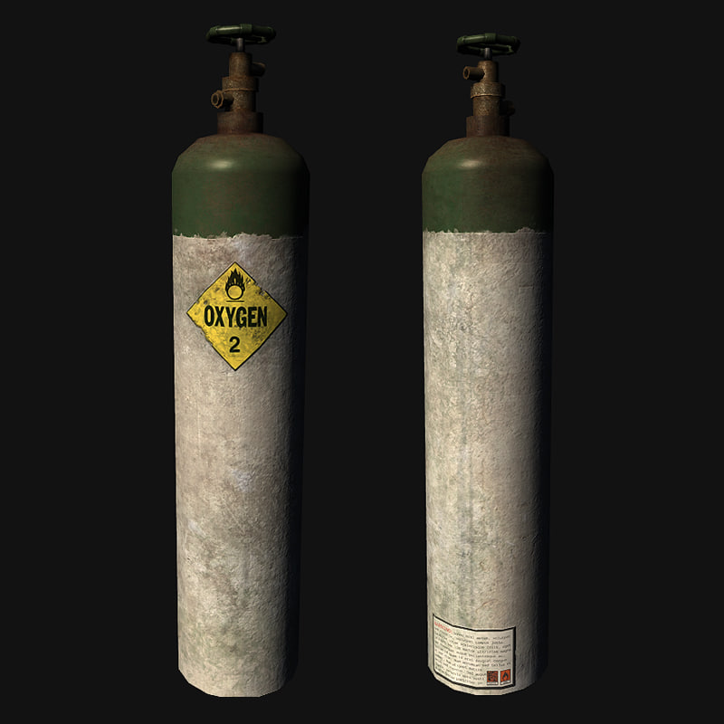 3d model oxygen cylinder