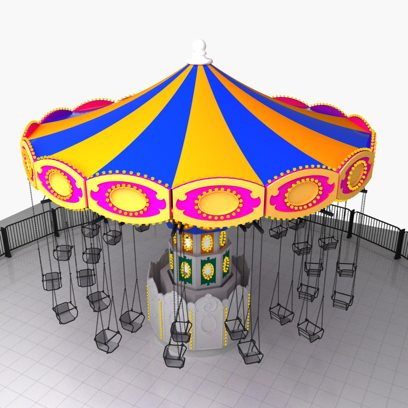 swing ride 3d model