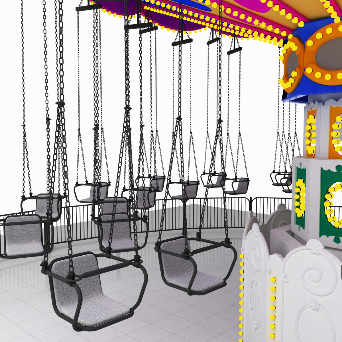 swing ride 3d model