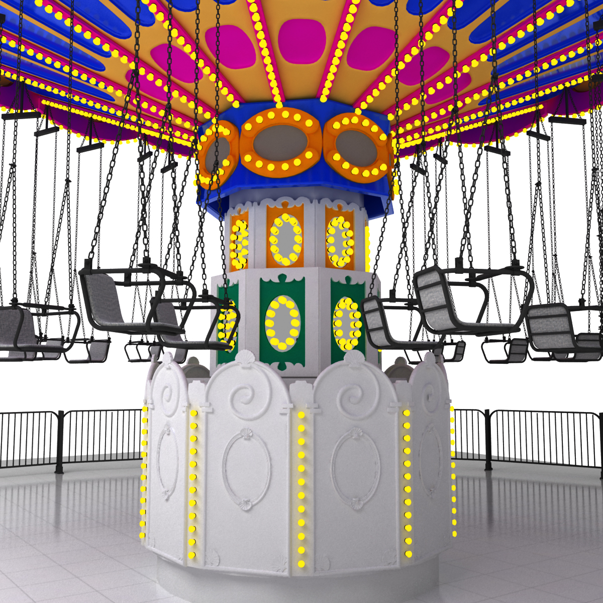 swing ride 3d model