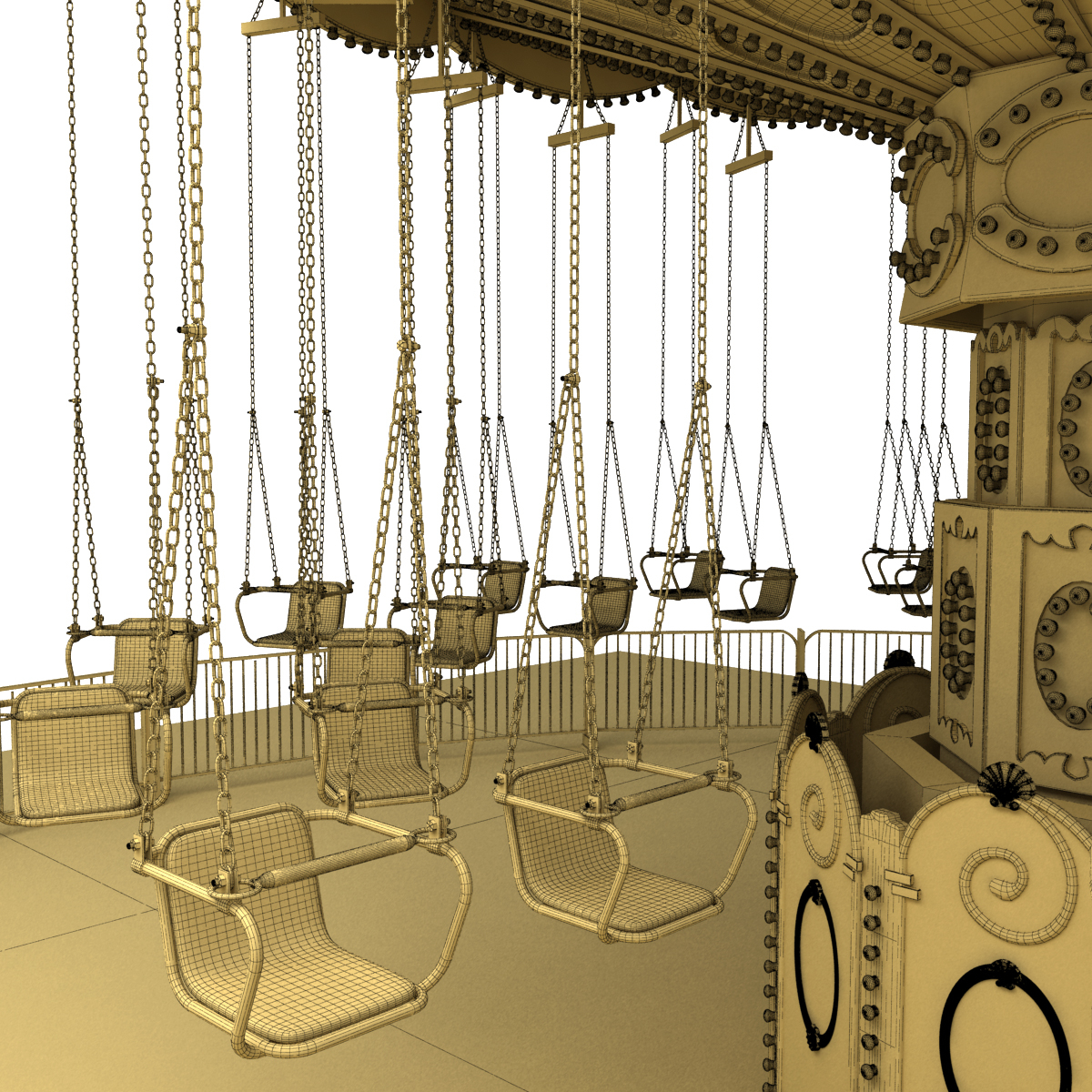 swing ride 3d model