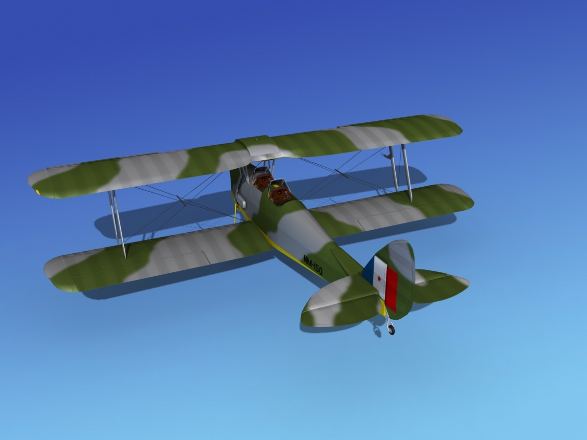 modelo 3d Dehavilland DH82 Tiger Moth V03 - TurboSquid 863198