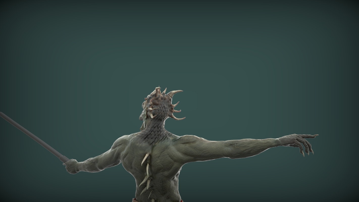 human lizard 3d model