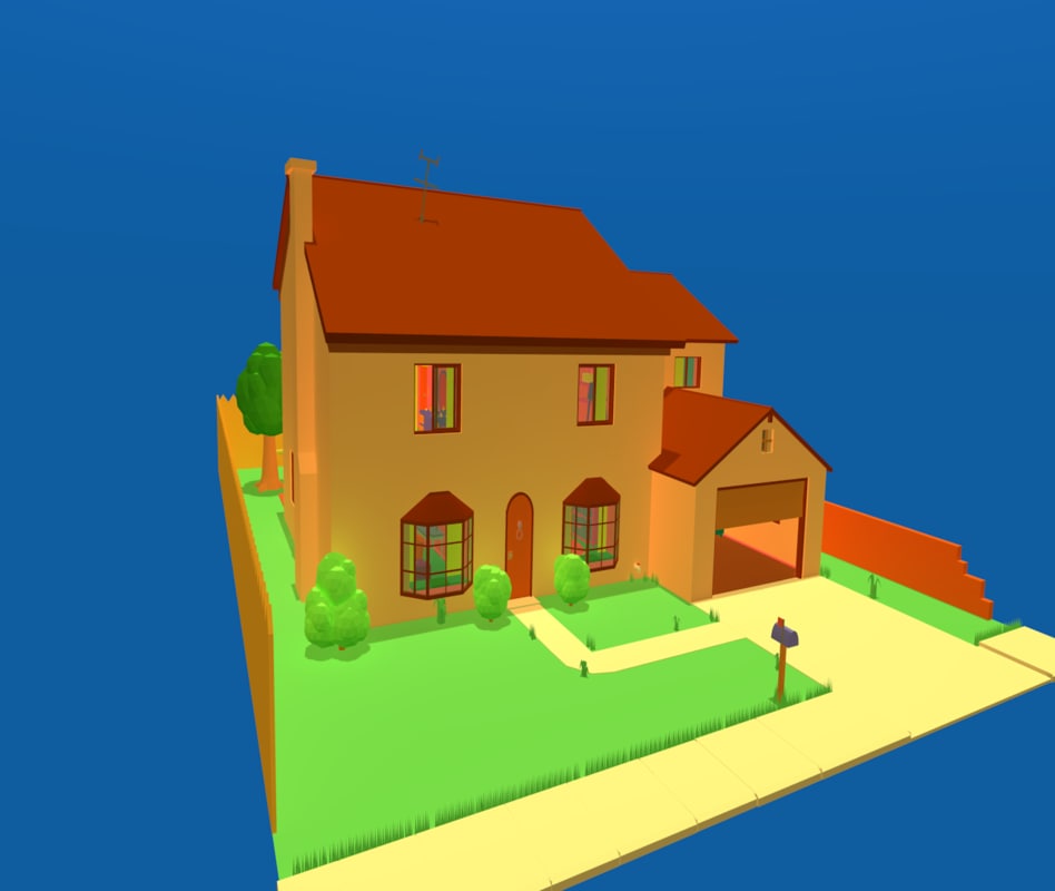 3d model simpson s home