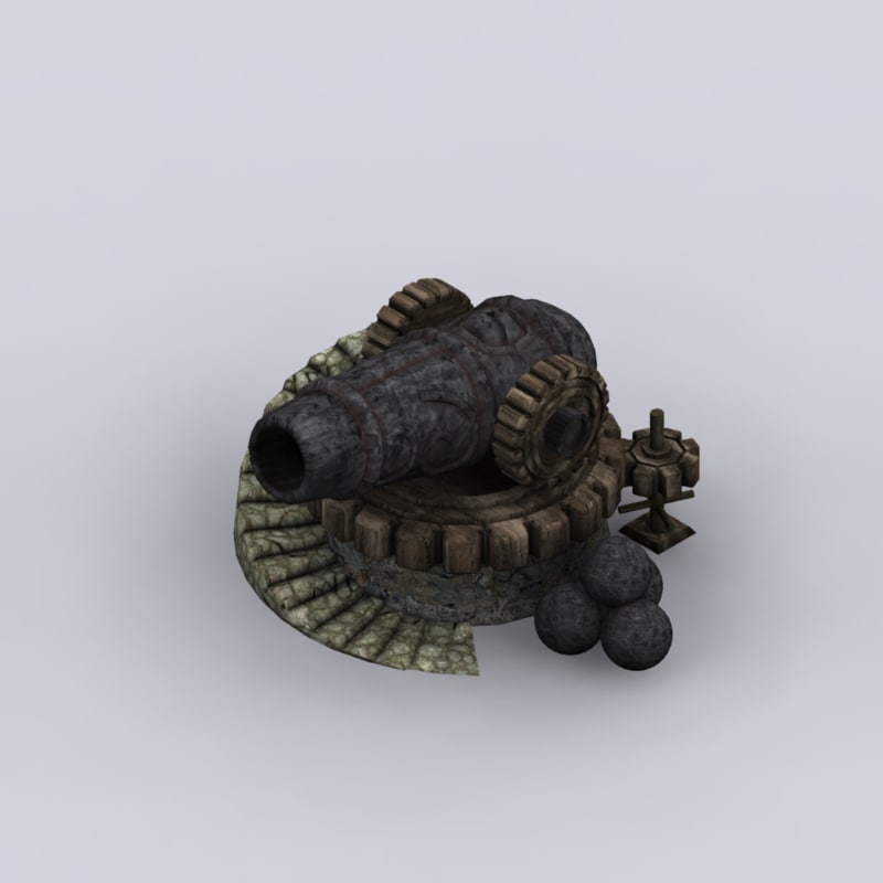fantasy cannon 3d model