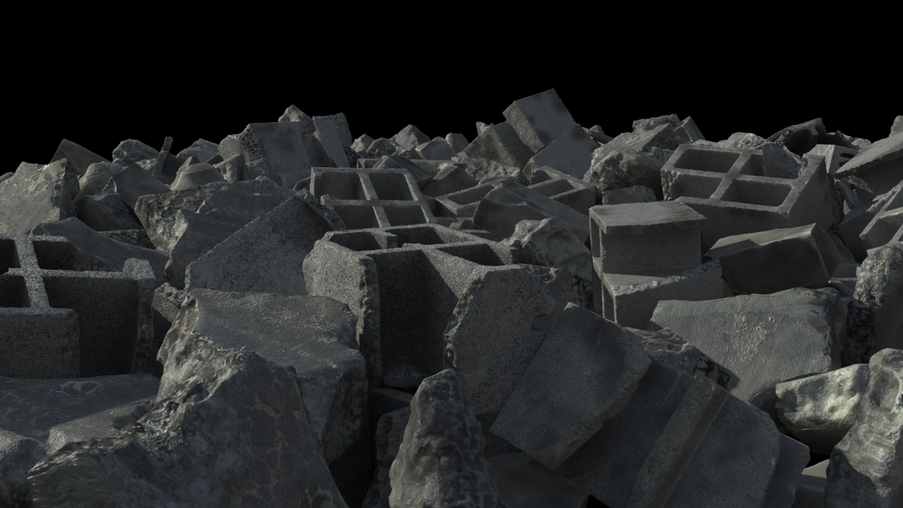 3d set debris model