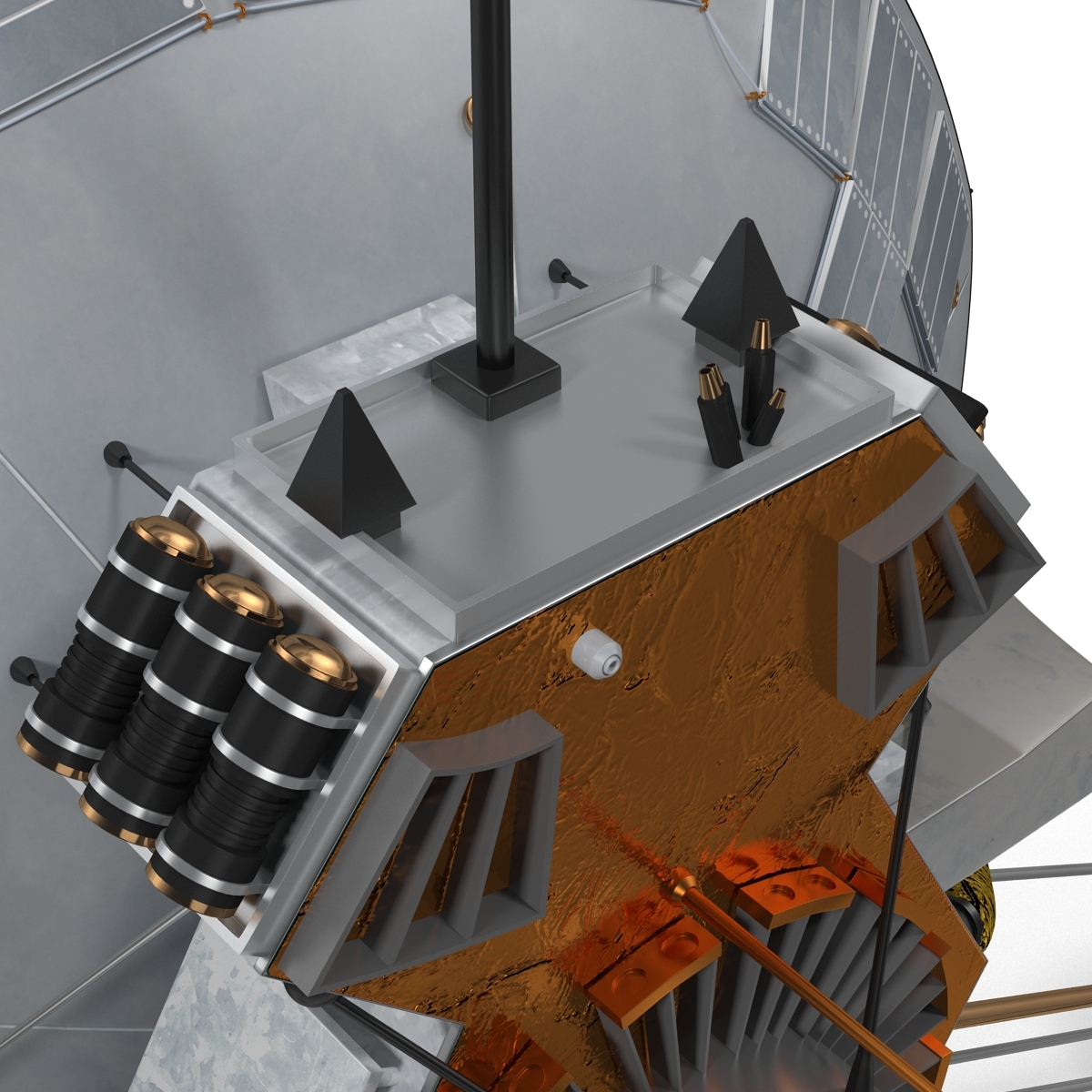 robotic space probe pioneer c4d