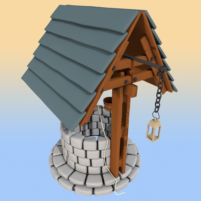 modelo 3d Pozo de agua de dibujos animados - TurboSquid 863719