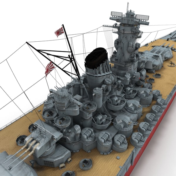 Modello 3D Corazzata giapponese Yamato - TurboSquid 863815