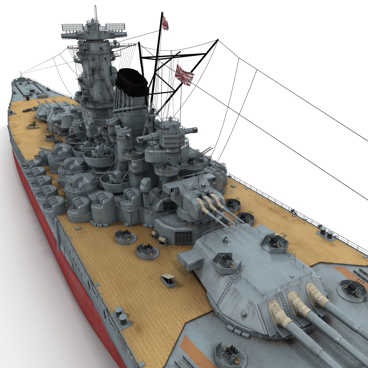 3d japanese battleship yamato model