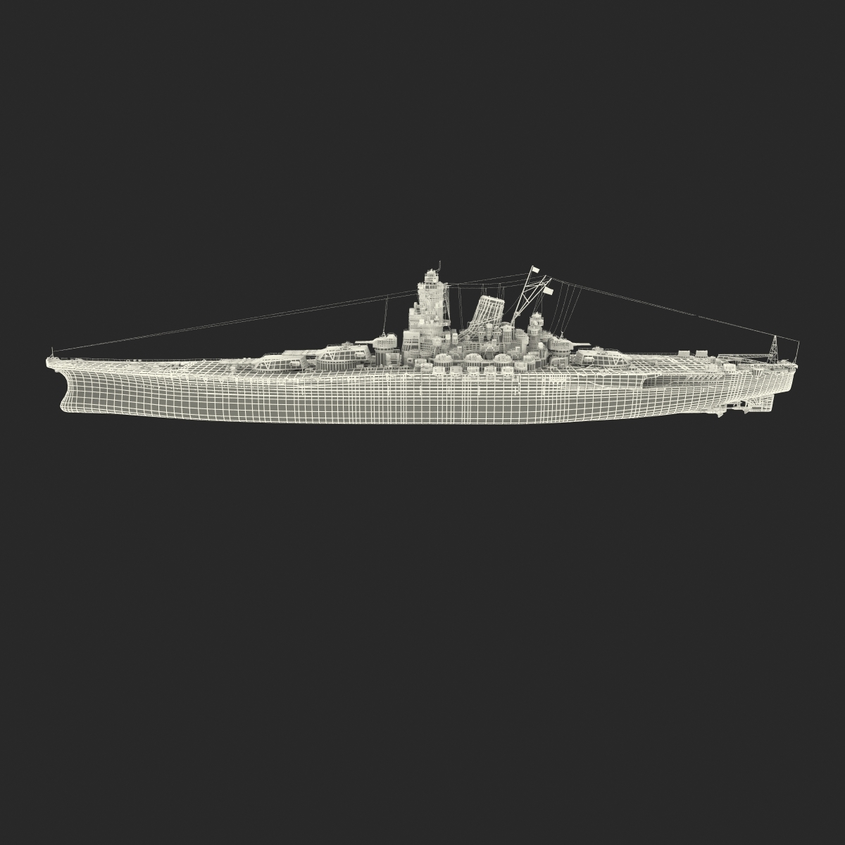 3d japanese battleship yamato model