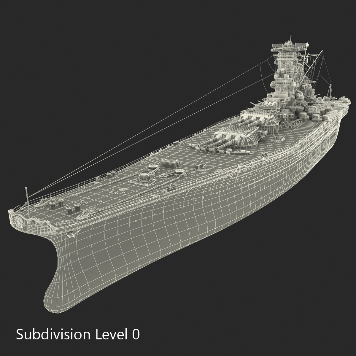 3d japanese battleship yamato model