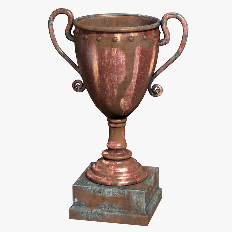 3d model rusty trophy