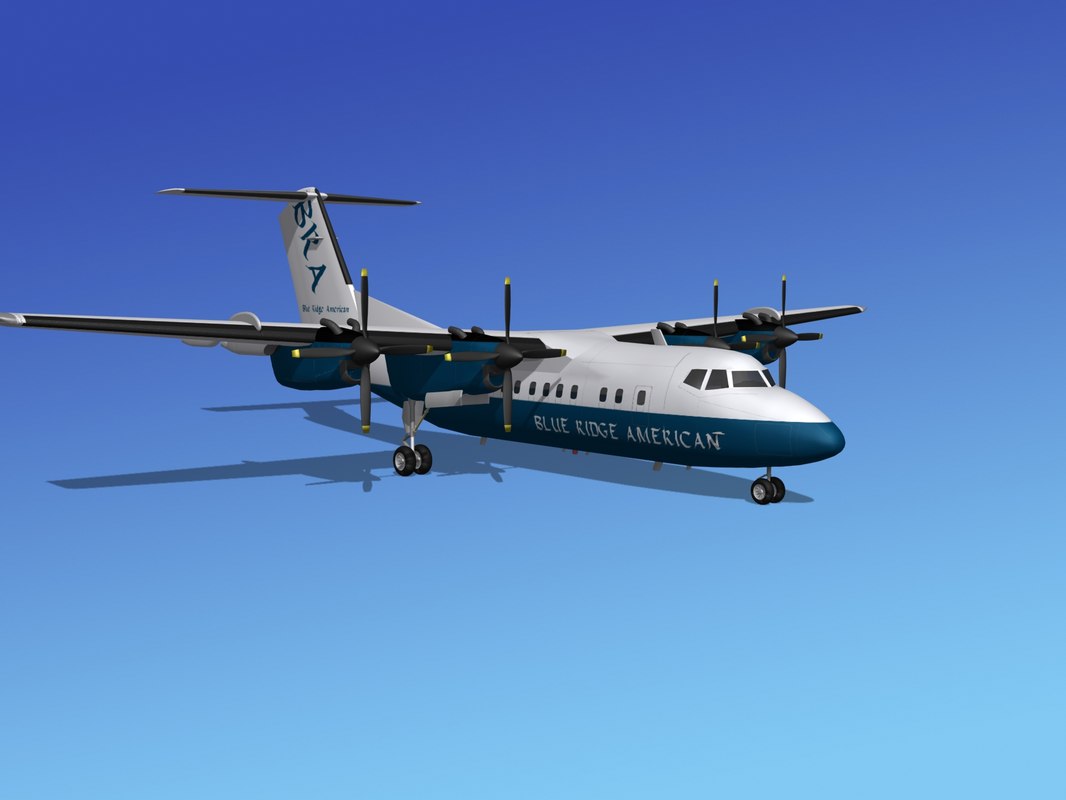 dhc-7-200 passenger freight 3d 3ds