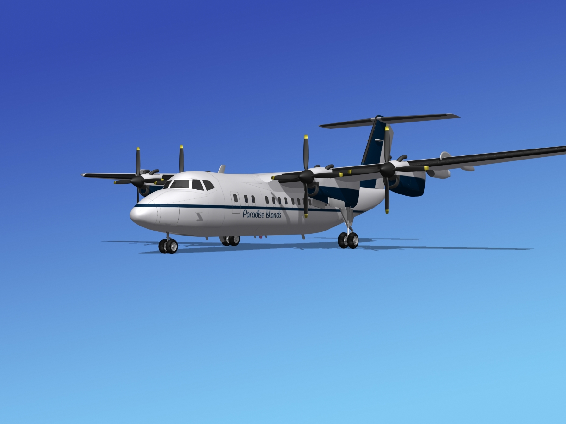 Dehavilland DHC-7 Paradise Airlines Modelo 3D - TurboSquid 864119