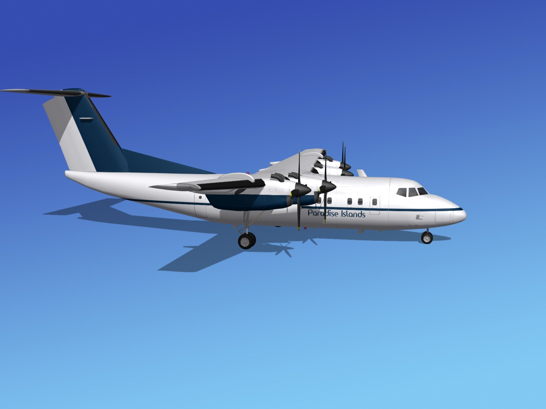 Dehavilland DHC-7 Paradise Airlines Modelo 3D - TurboSquid 864119