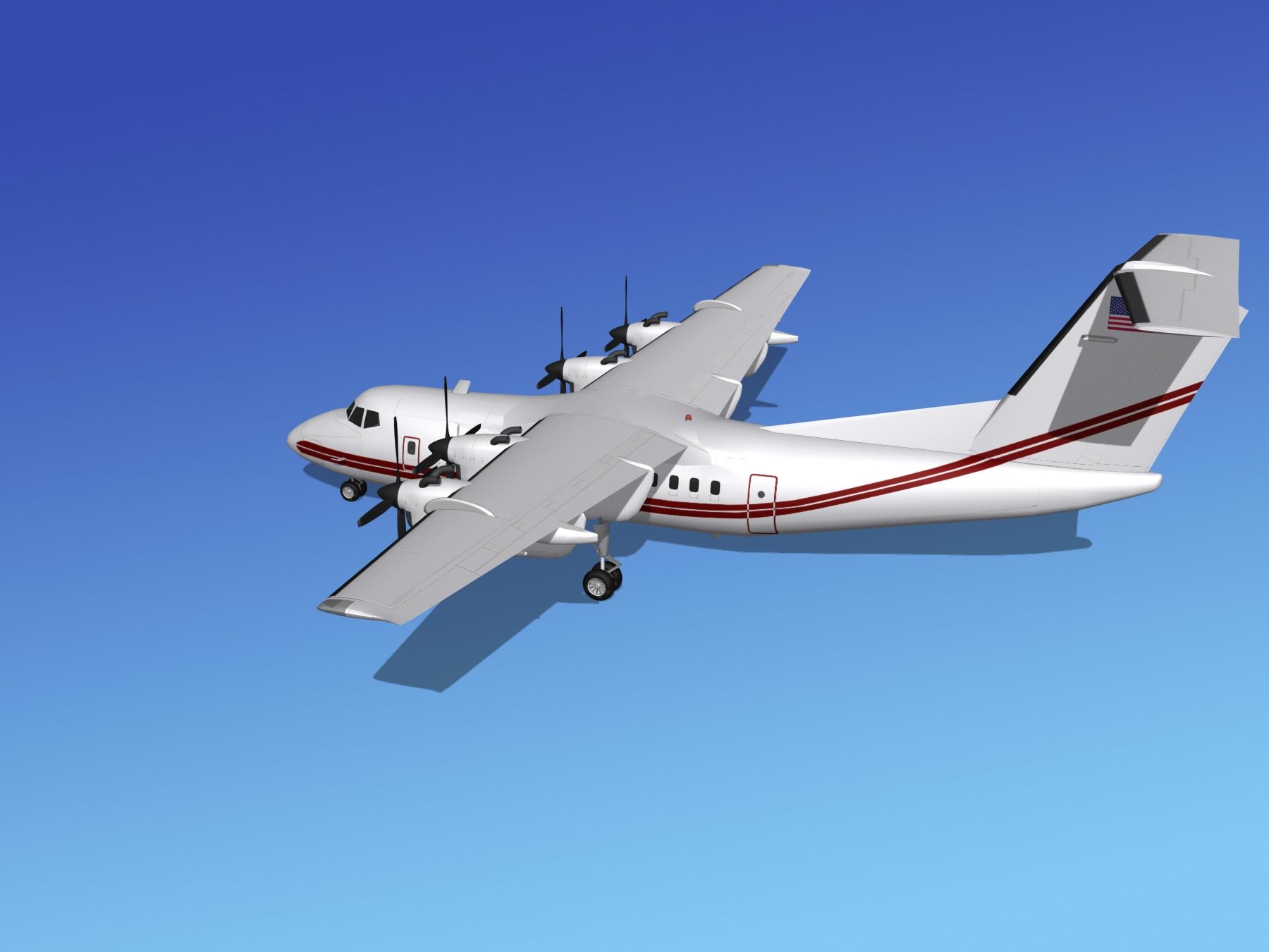 3d max dhc-7-200 passenger freight