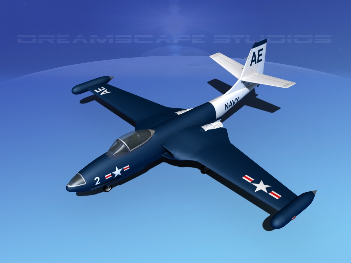 McDonnell F2H2 밴시 V05 네이비 3D 모델 - TurboSquid 864151