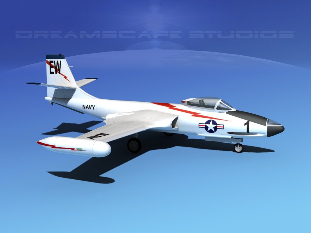 Marinha McDonnell F2H2 Banshee V10 Modelo 3D - TurboSquid 864158