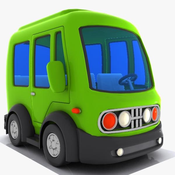 modelo 3d Minibús de dibujos animados 3 - TurboSquid 864228