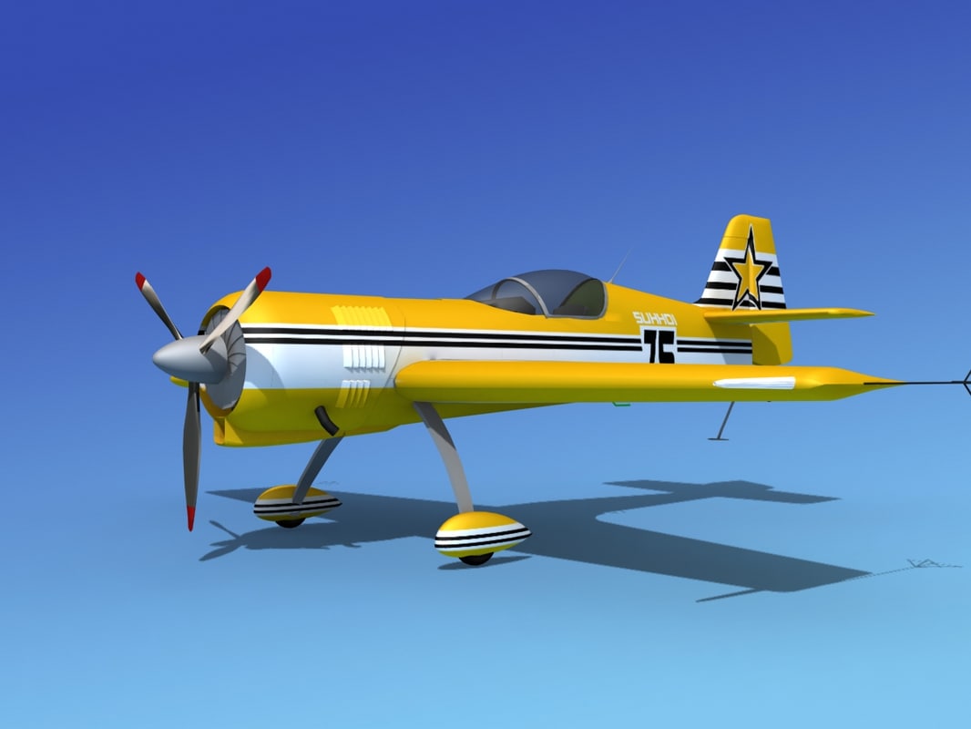 sukhoi su-26 aerobatics 3d model
