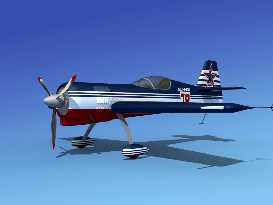3d model sukhoi su-26 aerobatics