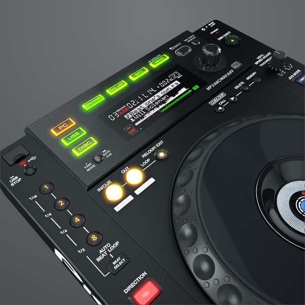 3d model digital player pioneer cdj