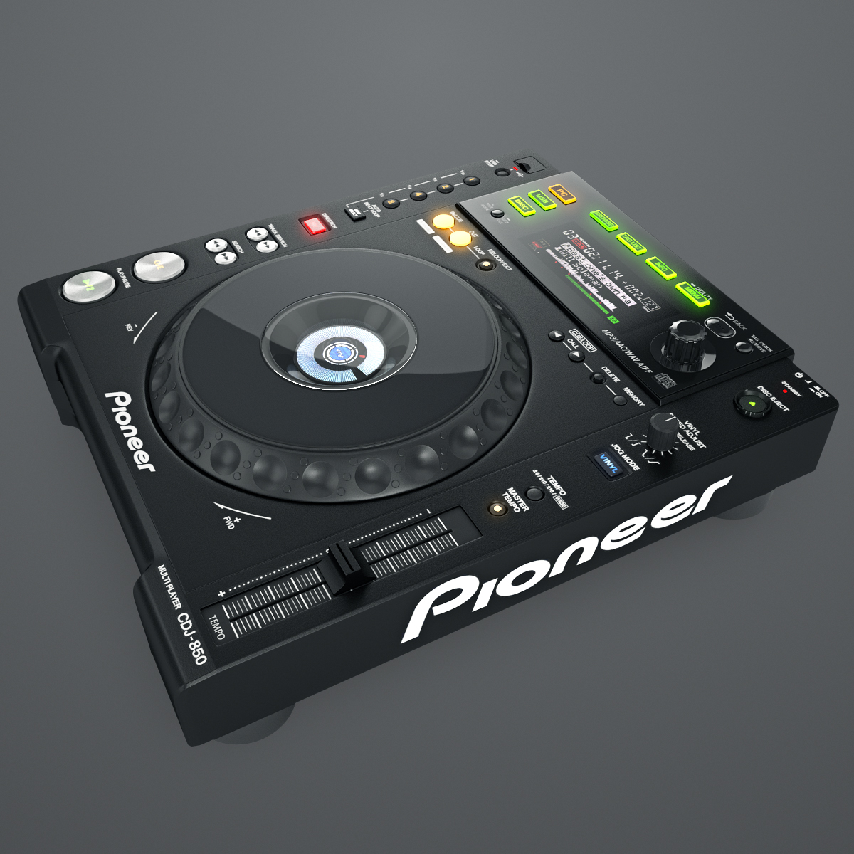 3d model digital player pioneer cdj