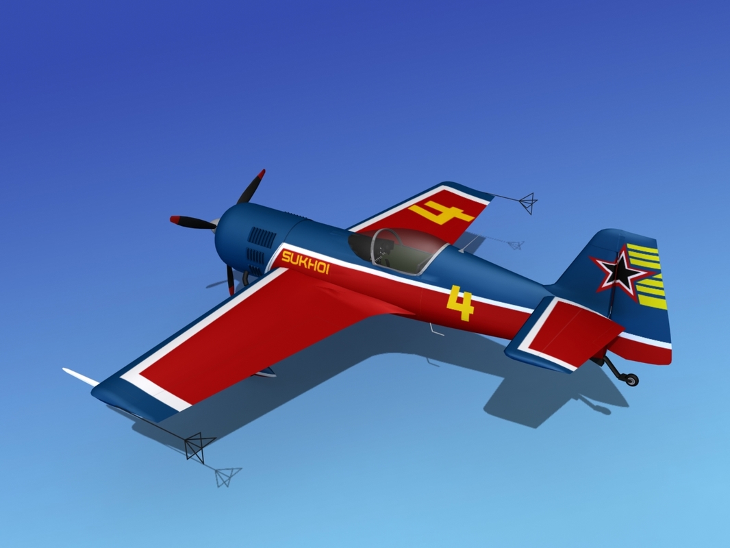 sukhoi su-26 aerobatics 3d model