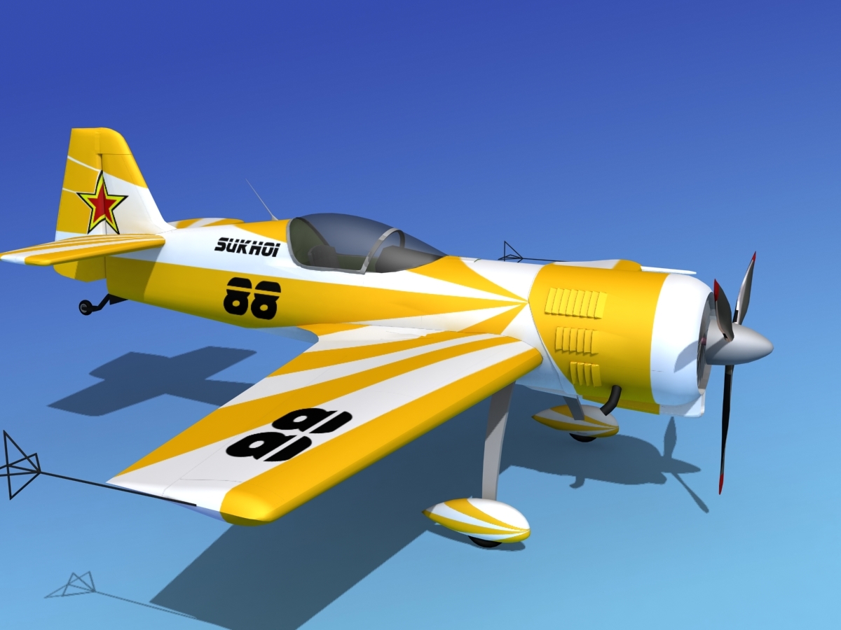 sukhoi su-26 aerobatics 3d model