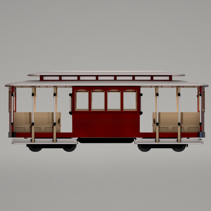 3d model of cable car