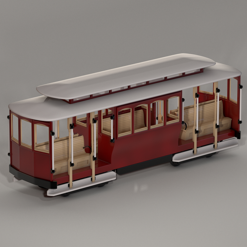 3d model of cable car