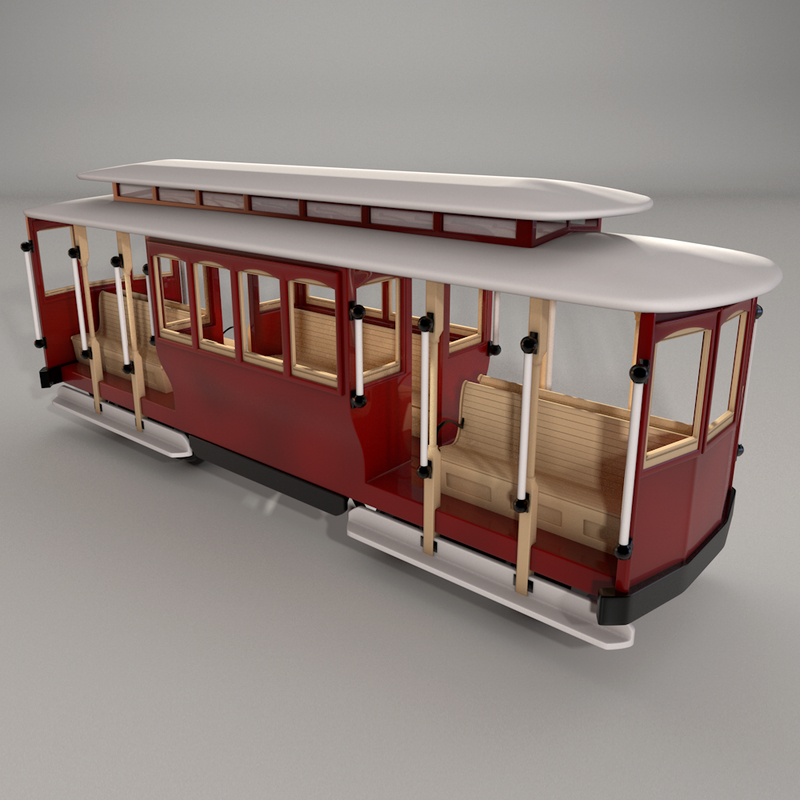 3d model of cable car