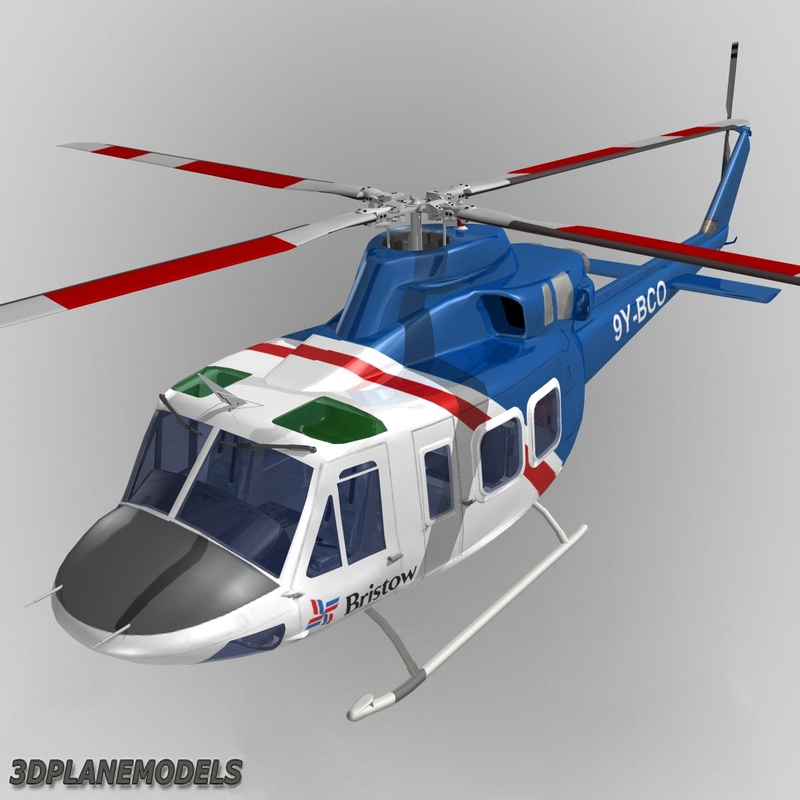 dxf bell 412 helicopter animation