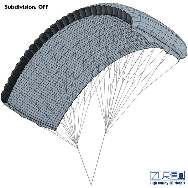 3d model paraglider 1