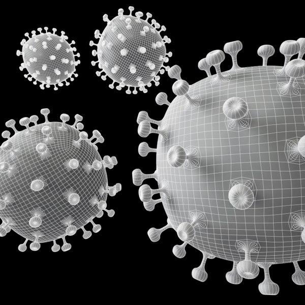 hiv aids virus 3d model